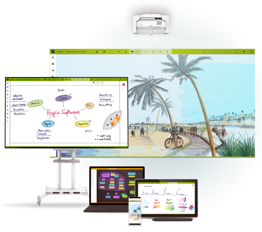Hoylu Sketch für das digitale Whiteboard